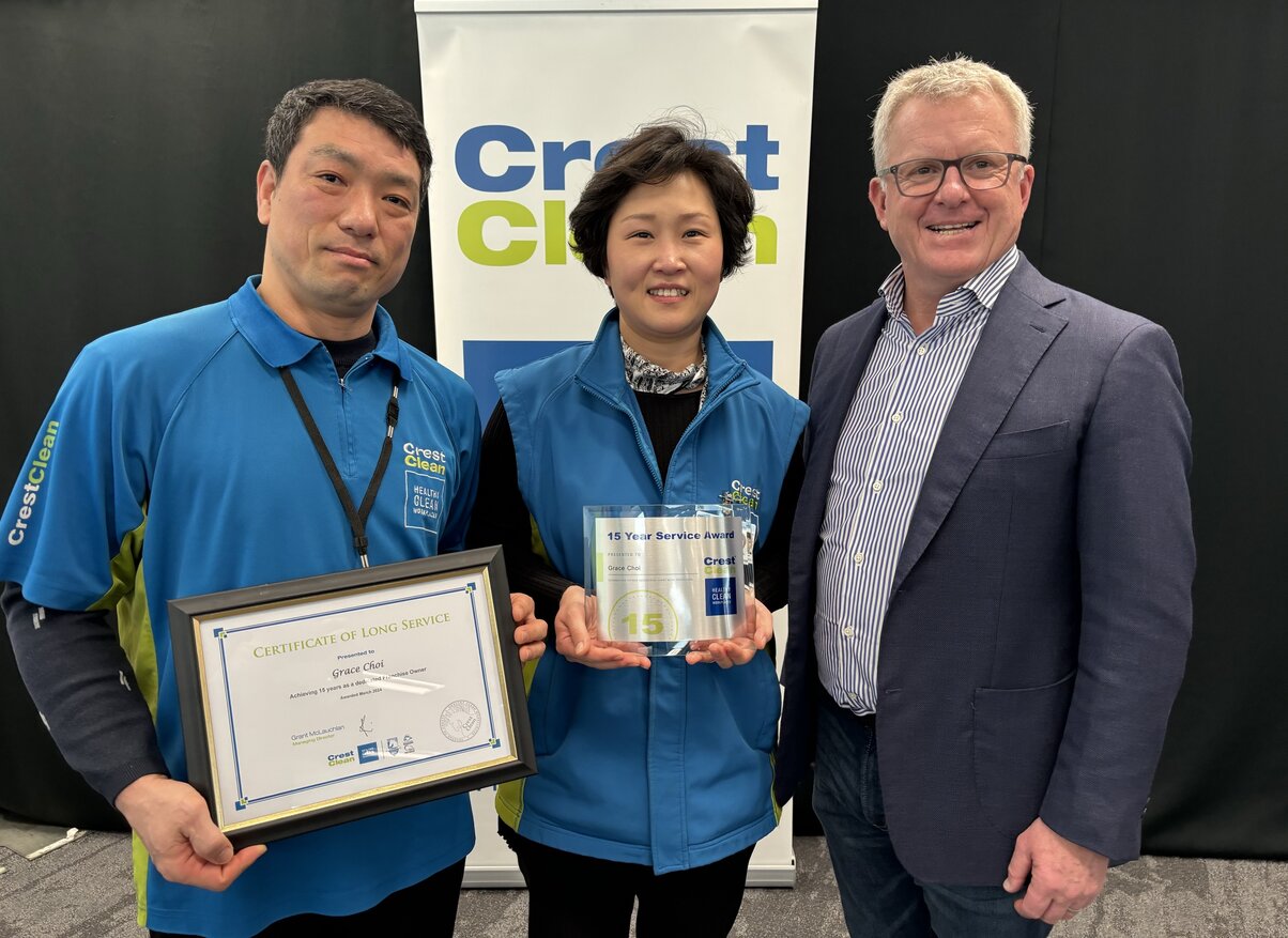 Grace Choi celebrates 15-year milestone as CrestClean franchise owner