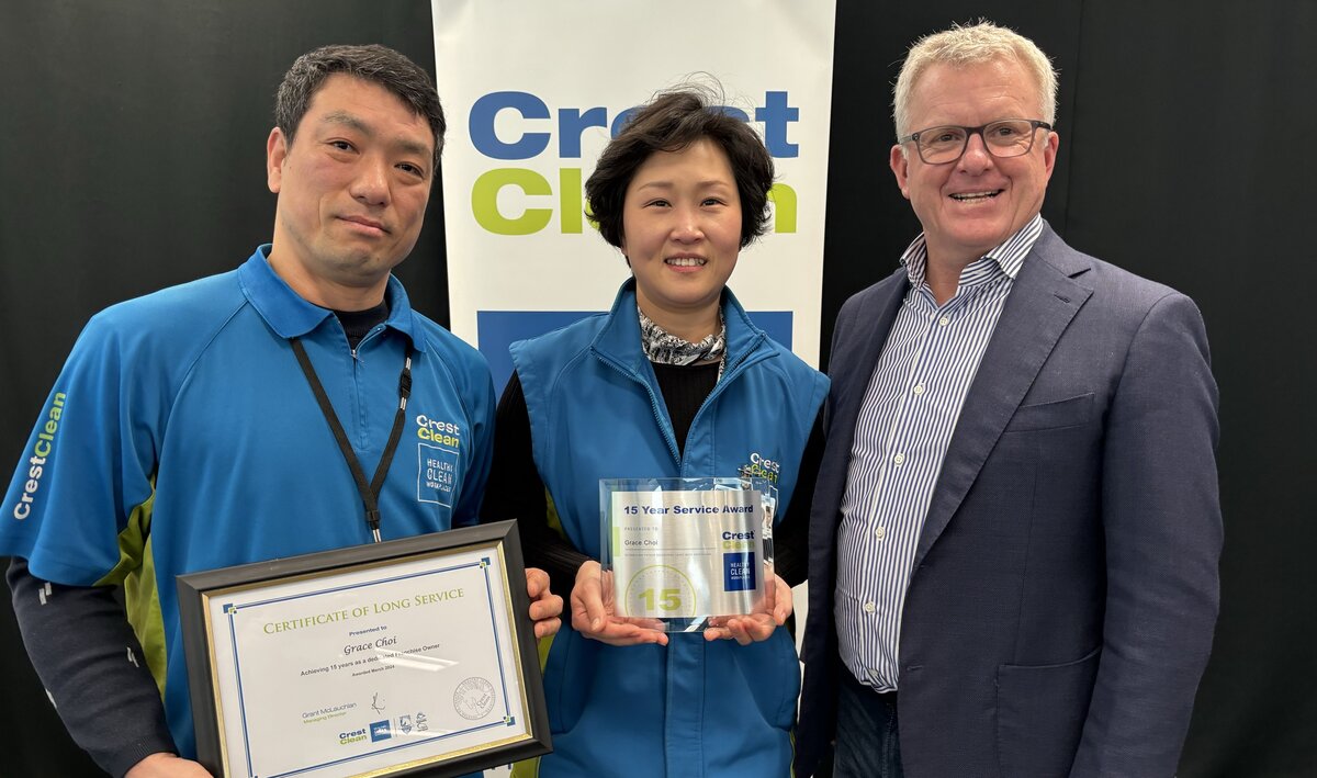 Grace Choi celebrates 15-year milestone as CrestClean franchise owner